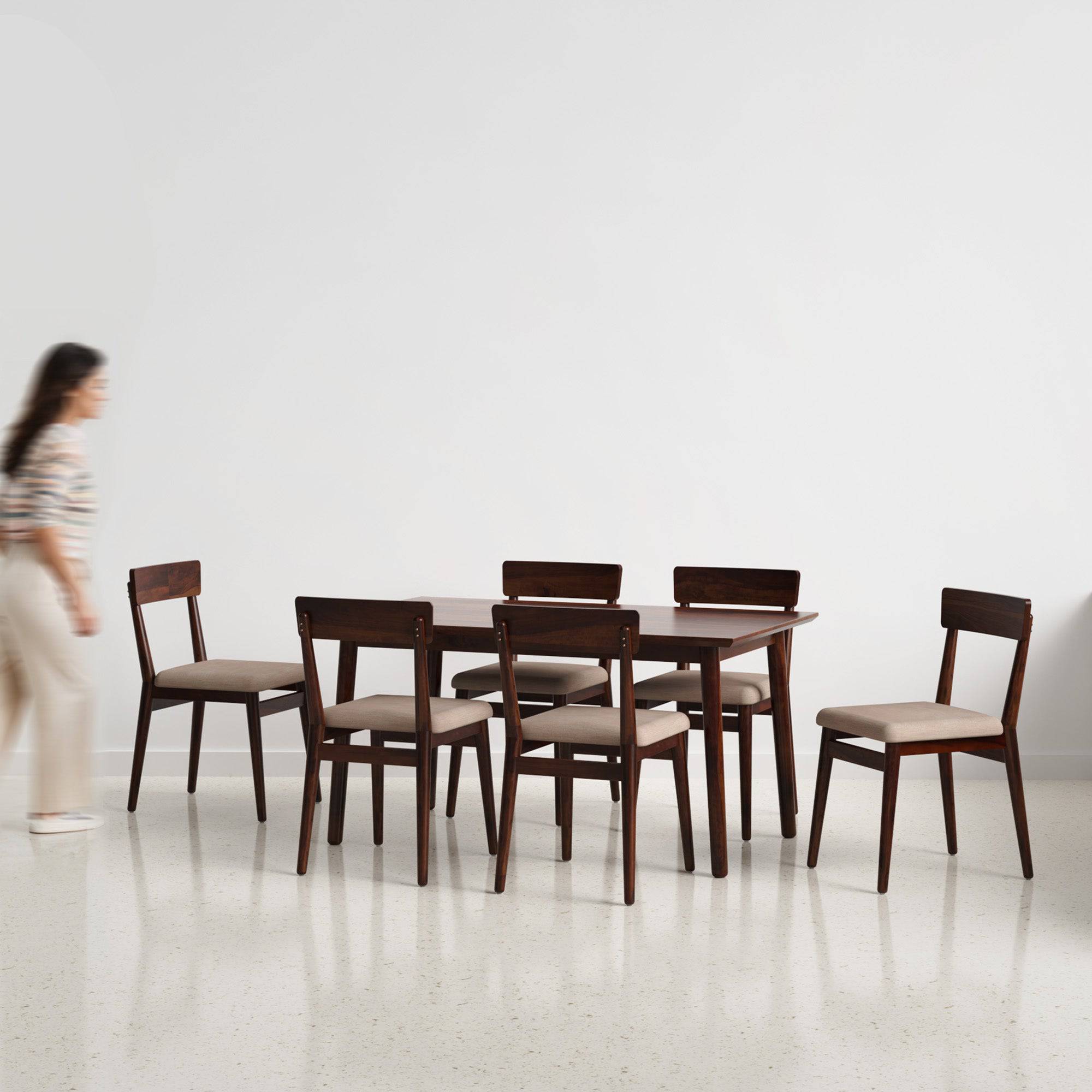 Middleton Dining Table Set - 6 Seater/150 cm Provincial Teak Sheesham | Crafts Mill Bespoke ...