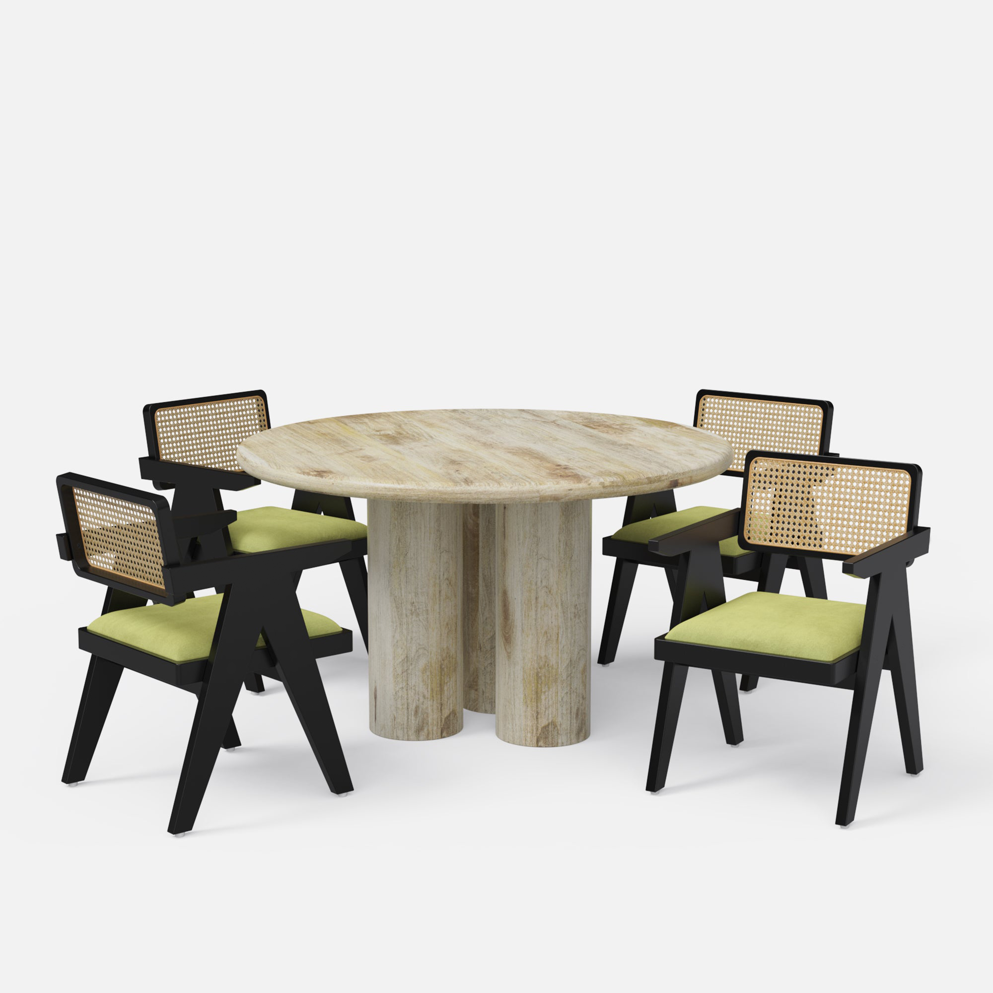 Amor-Pierre Dining Table Set - 2, 4 & 6 Seater/ All sizes | Crafts Mill ...