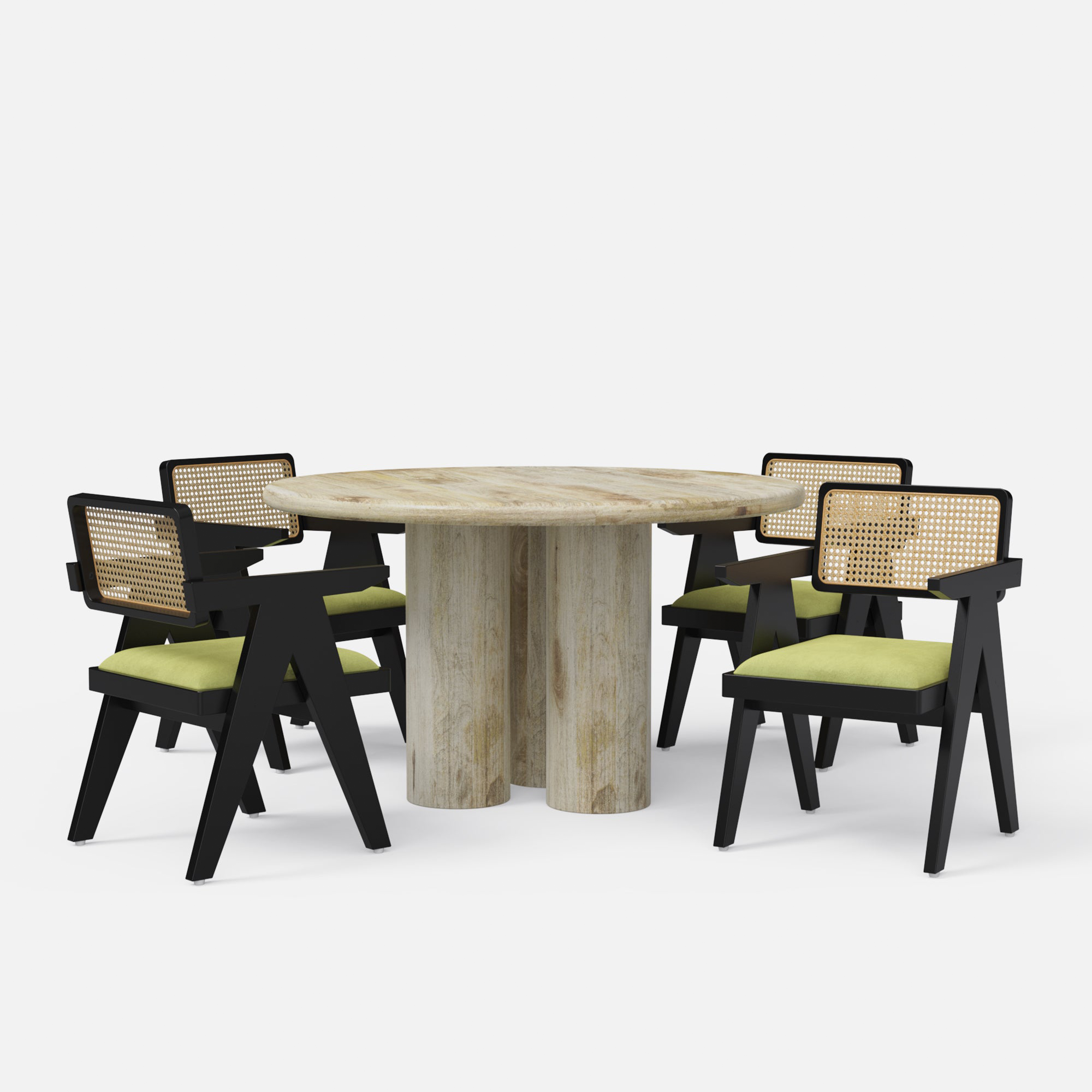 Amor-Pierre Dining Table Set - 2, 4 & 6 Seater/ All sizes | Crafts Mill ...
