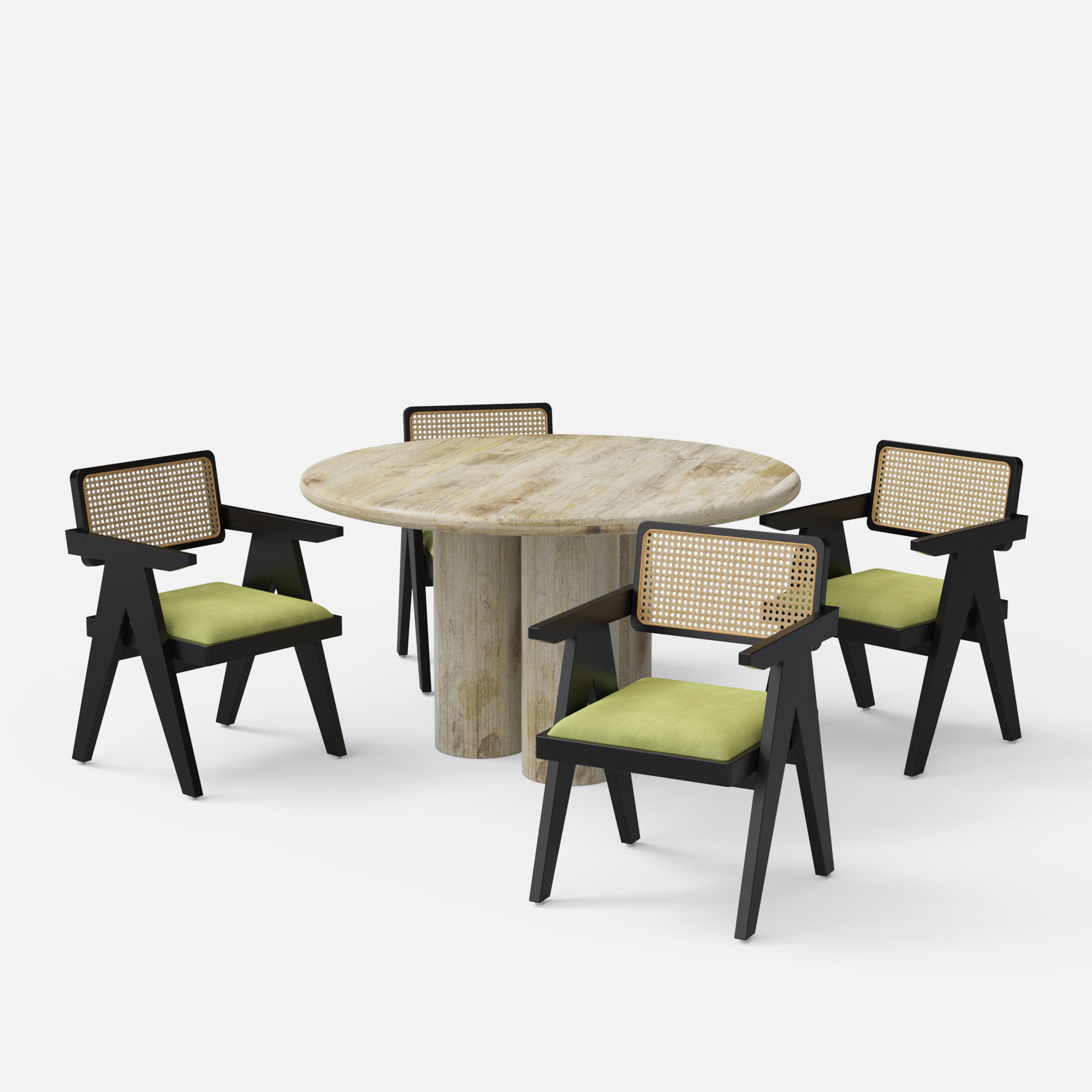 Amor-Pierre Dining Table Set - 2, 4 & 6 Seater/ All sizes | Crafts Mill ...