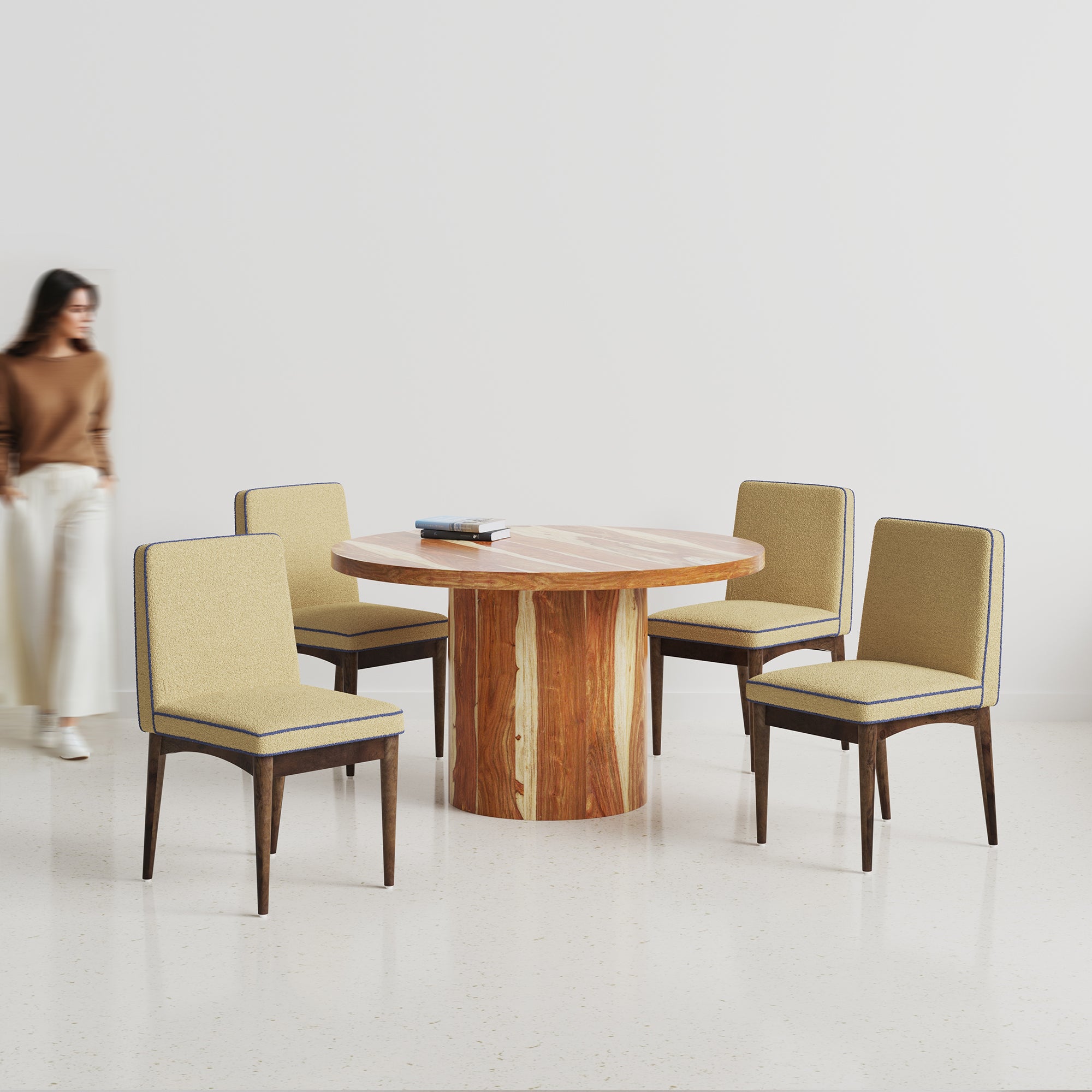 Luis-Lidia Dining Table Set with Premium Trimming - 2, 4 & 6 Seater/ A ...