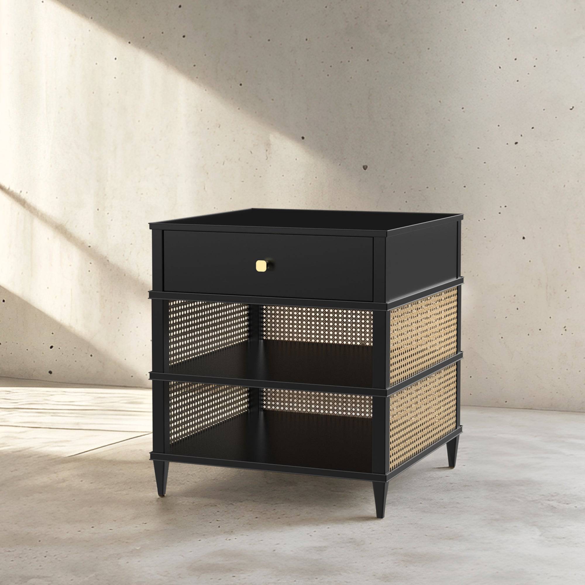 California Mango Wood Frame black Duco Night Stand – Crafts Mill ...