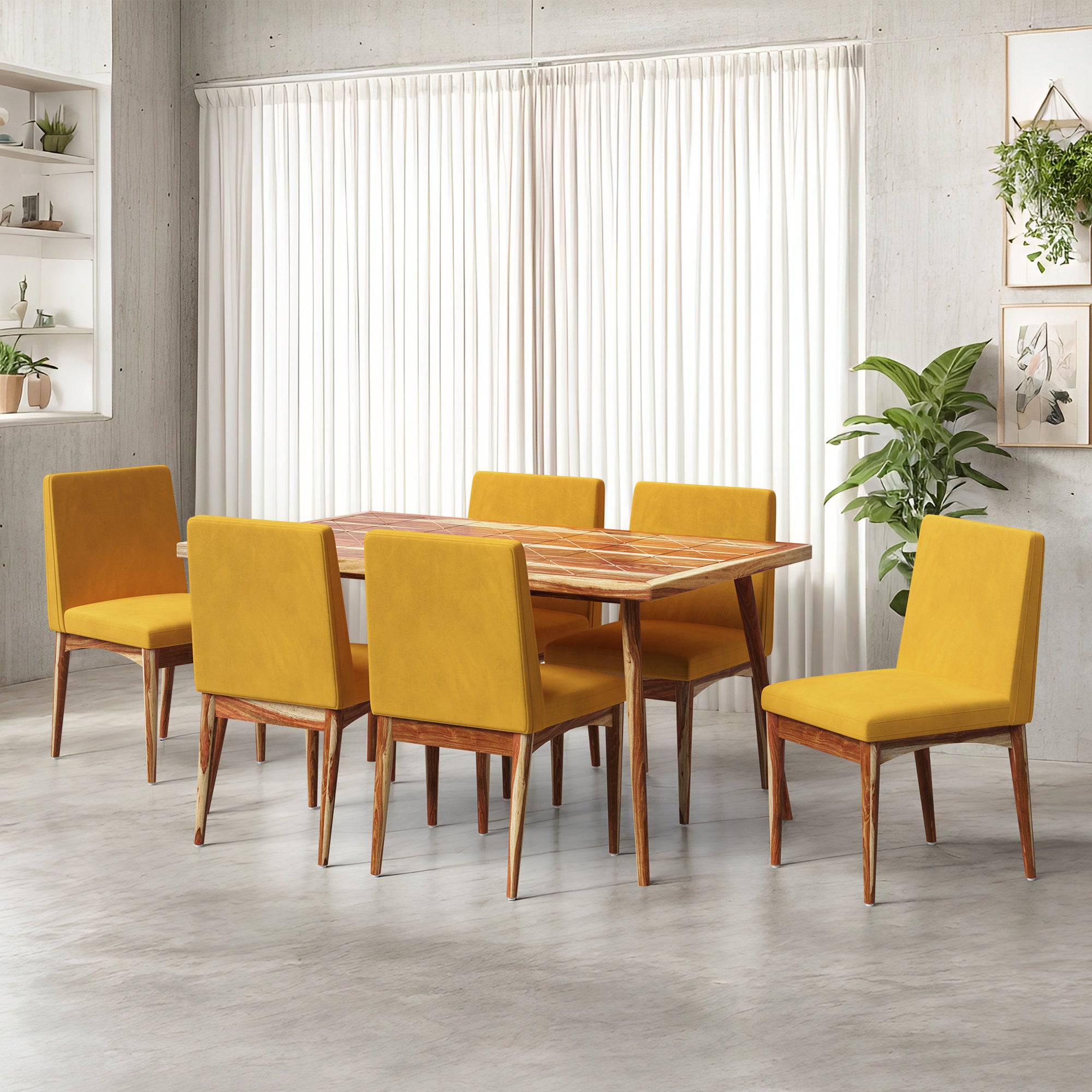 Helena-Lidia Dining Table Set - 4 & 6 Seater/ All sizes | Crafts Mill ...