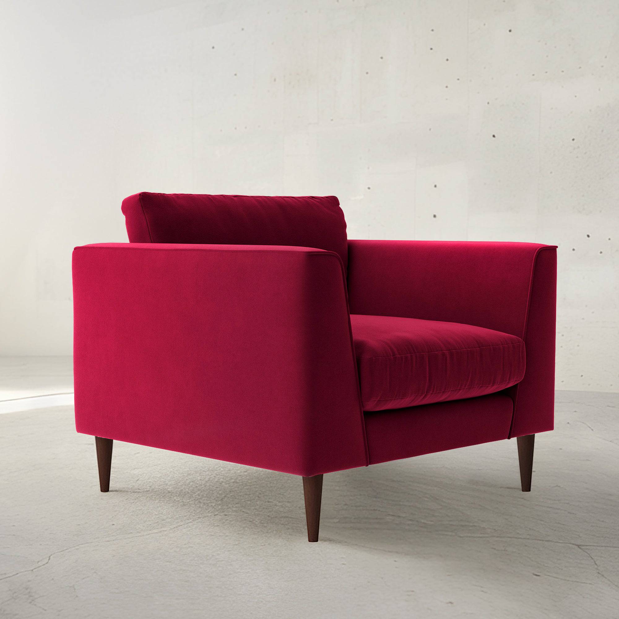 Freda 1 Seater Sofa in Solid Wood Frame - 39" – Crafts Mill Bespoke ...